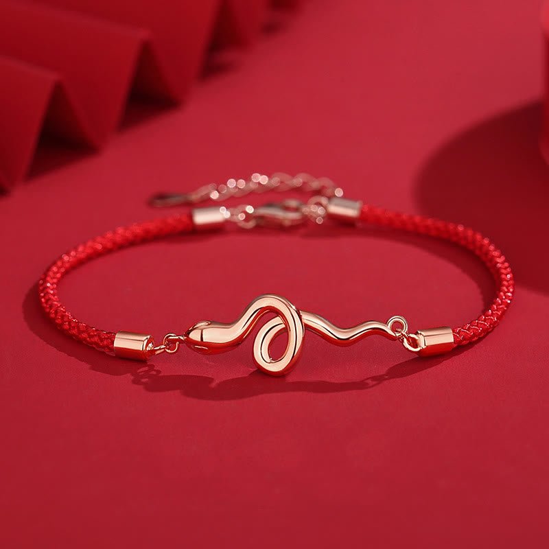 Mythstone 925 Sterling Silver Year Of Snake Red String Protection ...