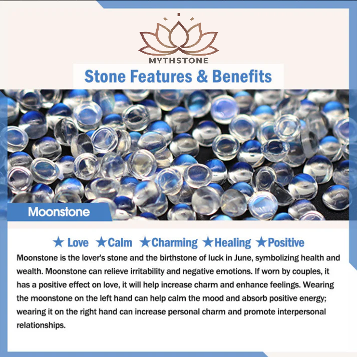 Mythstone Natural Moonstone Butterfly Bamboo Healing String Bracelet ...