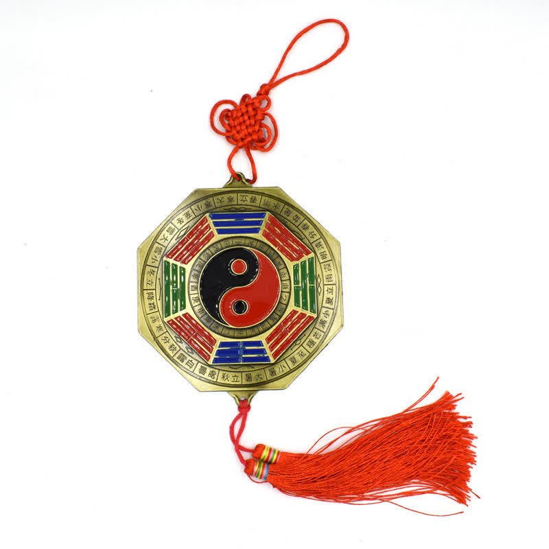 Mythstone Feng Shui Bagua Map Five-Emperor Coins Chinese Knotting ...