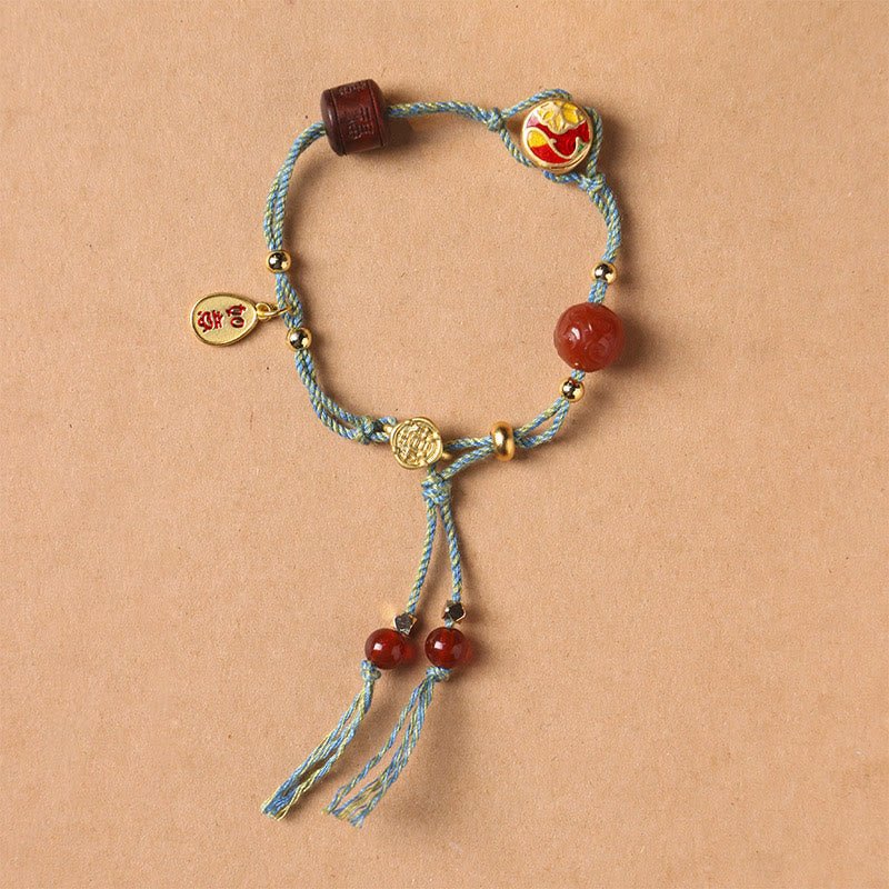 Mythstone Handmade Auspicious Clouds Hetian Jade Fu Character Luck ...